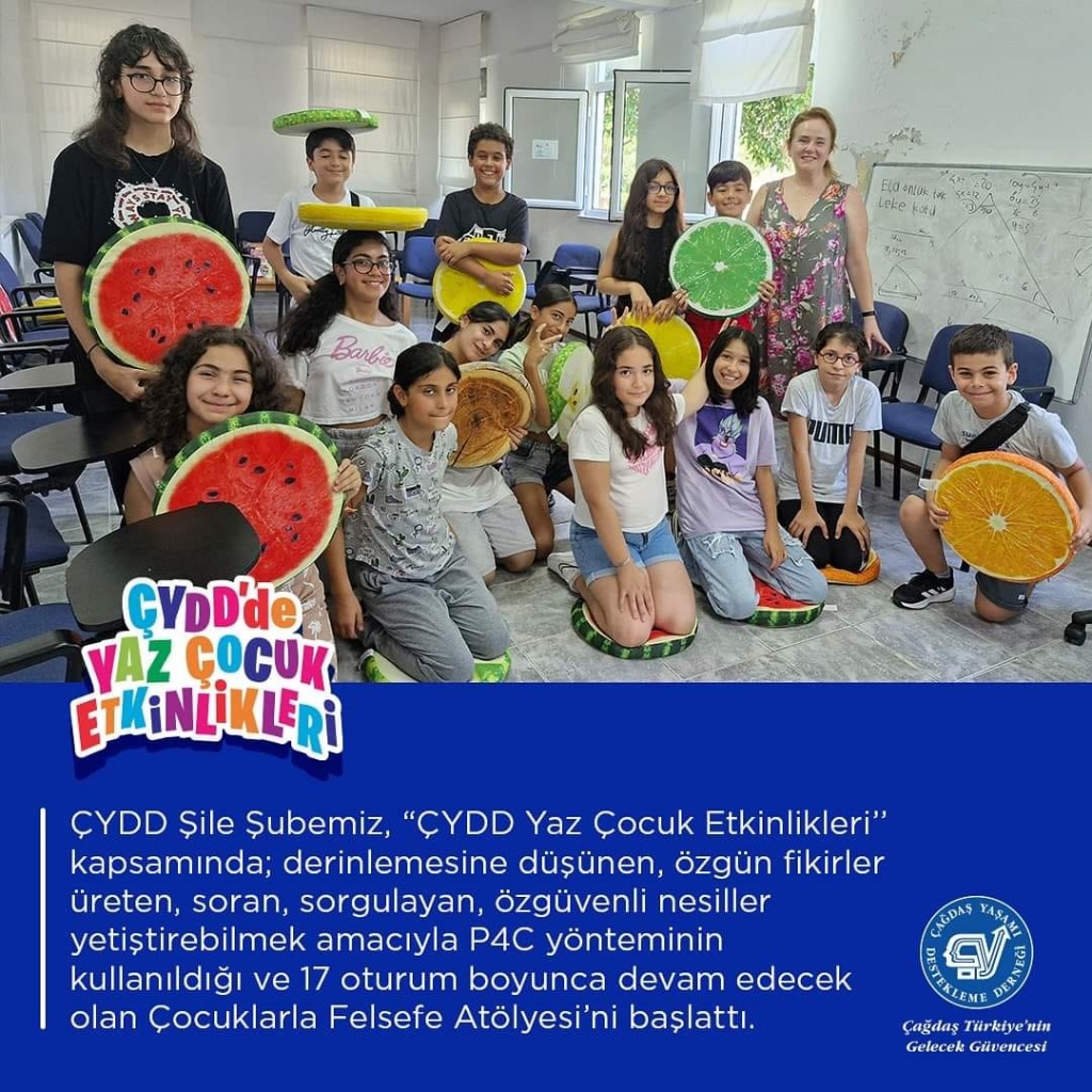 ÇYDD Şile'de minik filozoflar yetişiyor